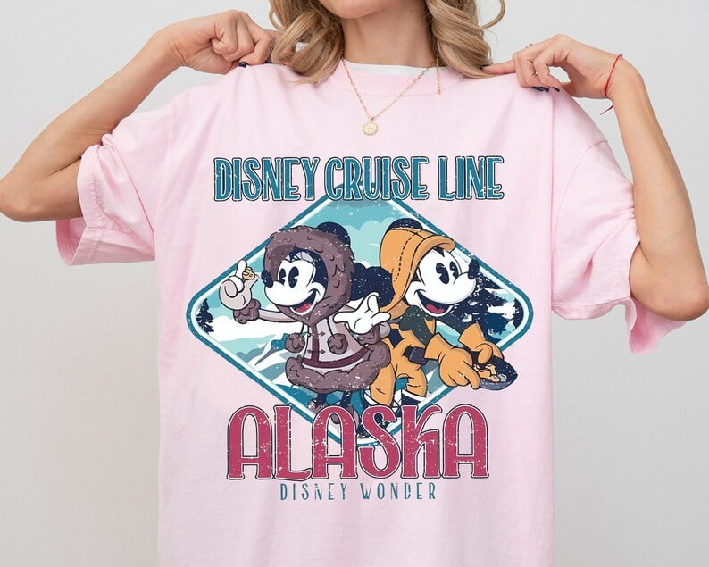 Vintage Mickey and Friends Disney Alaska Cruise Shirt, Disney Family Cruise Vacation 2024 ...