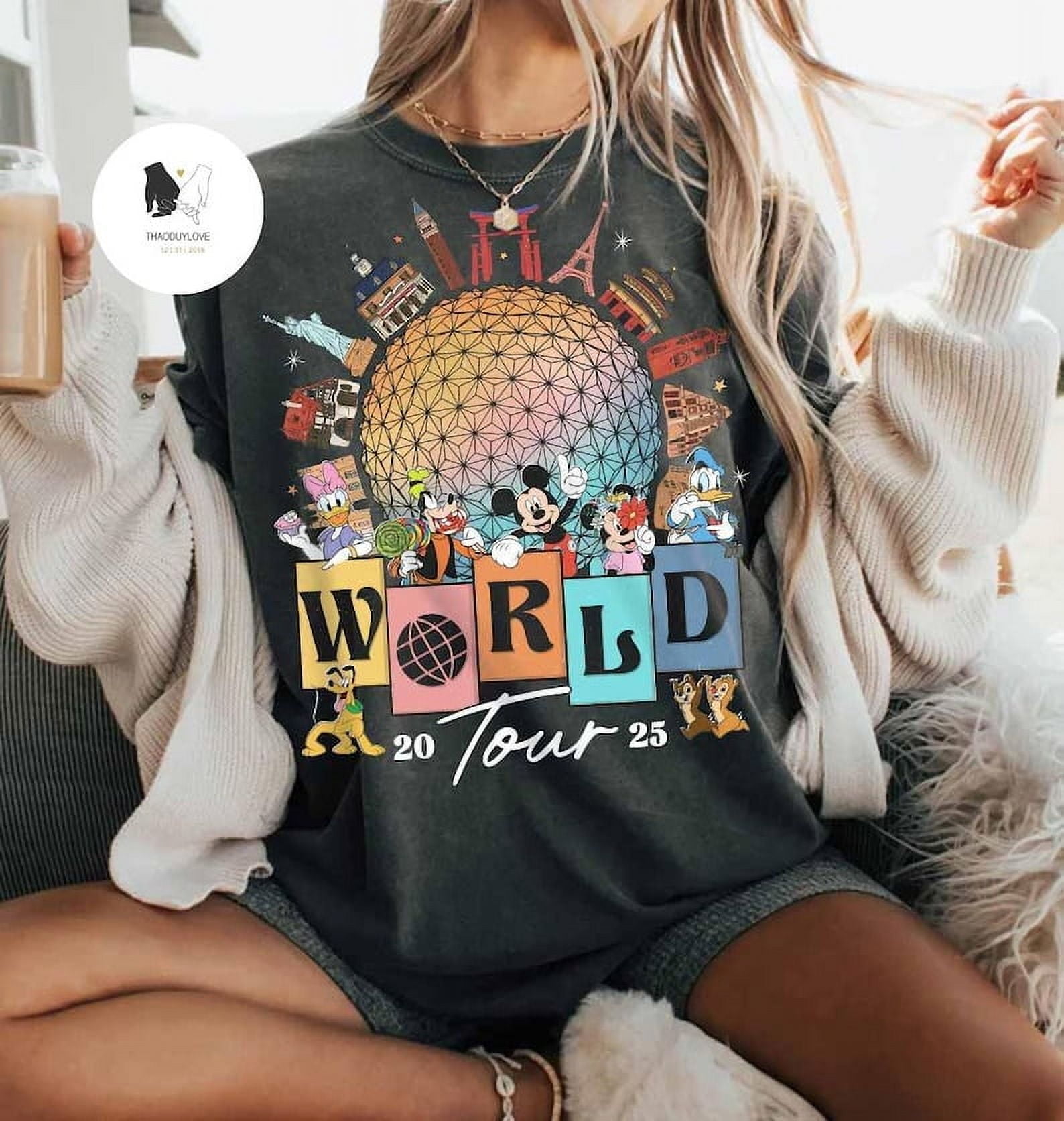 Vintage Mickey and Friends Disney Epcot Shirt, Disney Epcot World Tour ...