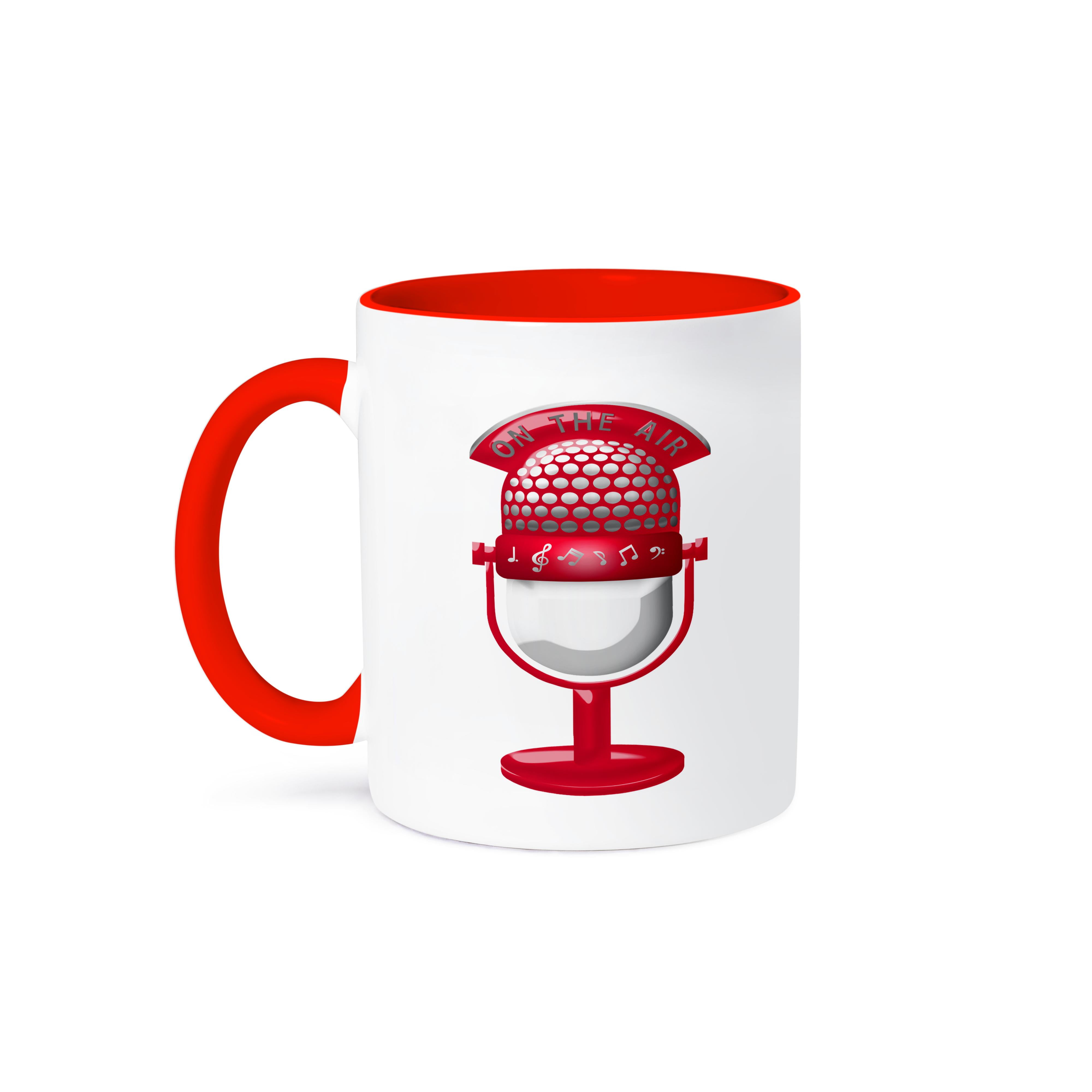 3dRose, Vintage Microphone With Musical Notes And On The Air In Pink ...