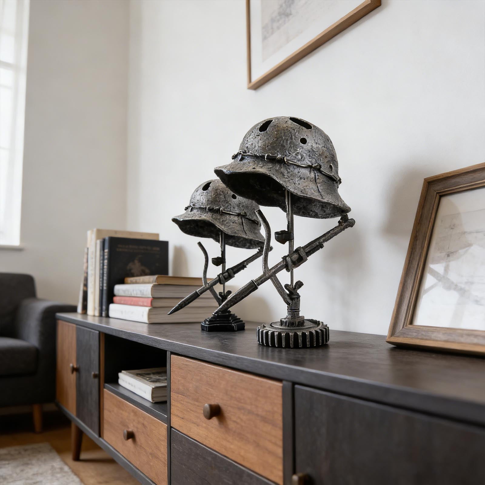 Vintage Military Battle Table Lamp - With Retro Military Details ...