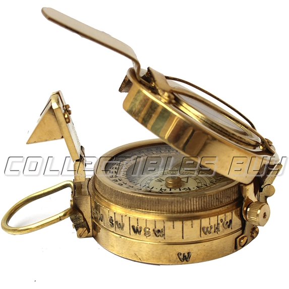 Vintage Brass Compass 2.5 Inch, Military Navigational Marine Pocket ...