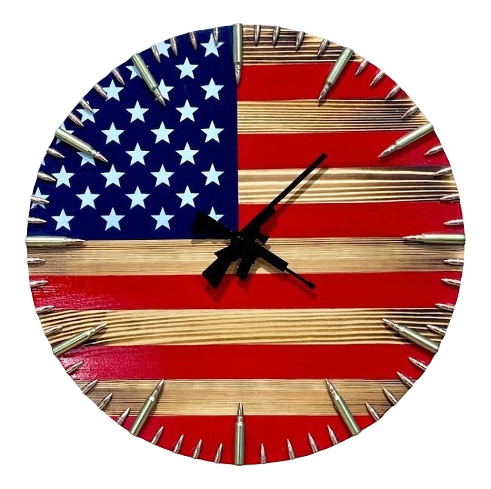 Vintage Military Style Bullets Clock Flat Models Requires 1 Aa Battery ...