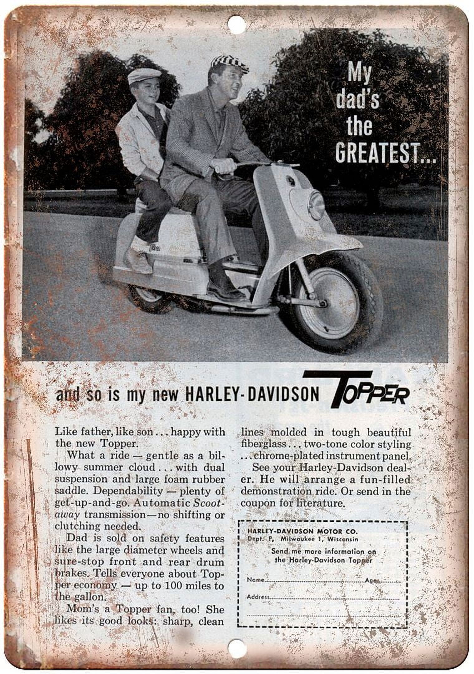 Vintage Mini Bike Go Kart Ad - Retro Look Metal Sign - Jumbo 10" x 14 ...