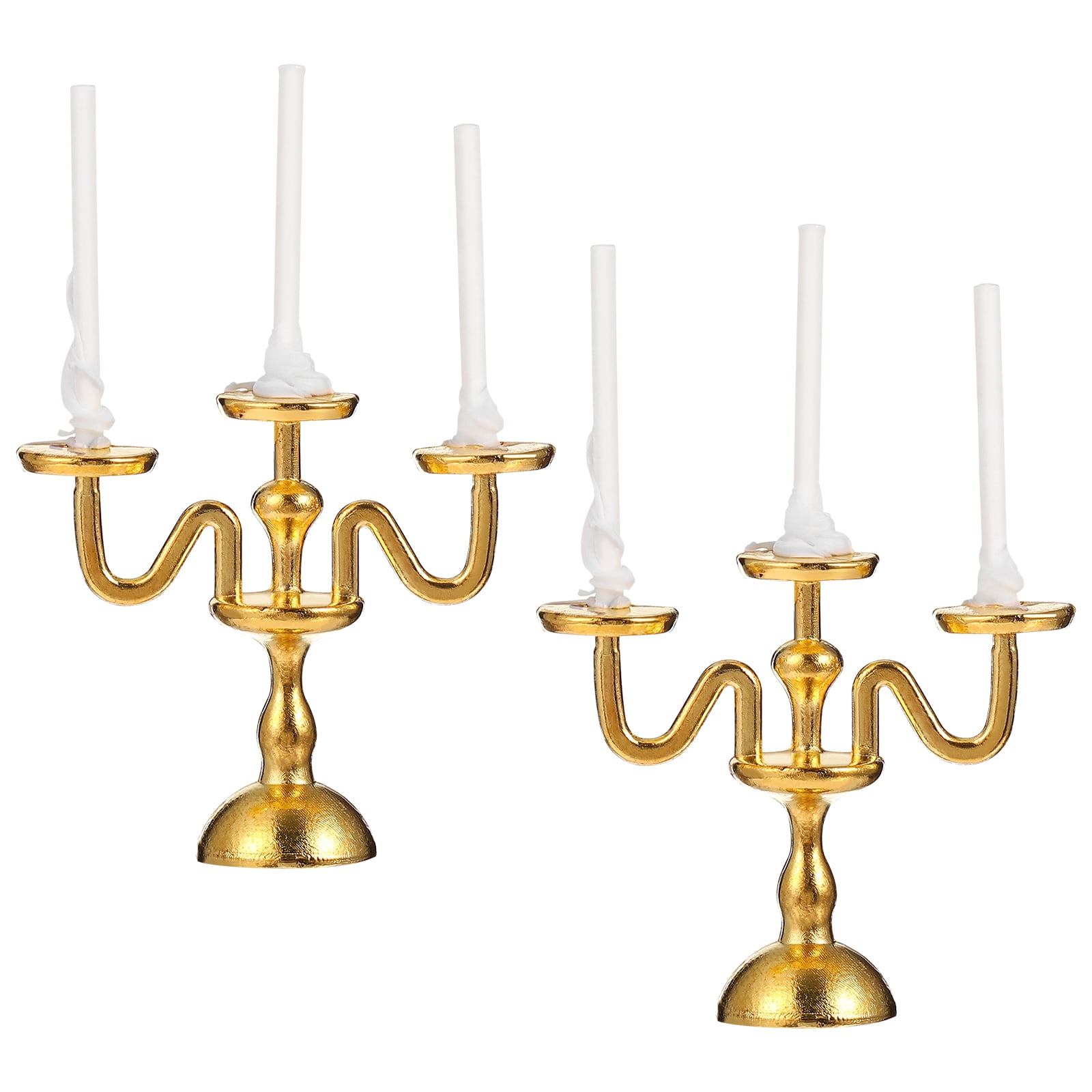 Vintage Mini Candlesticks for Fireplace Decor (2 pcs) - Walmart.com