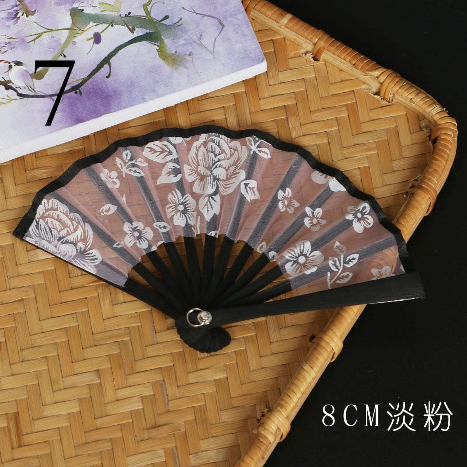 Vintage Mini Fan Miniature Handheld Folding Fan Party Decorative Fan ...