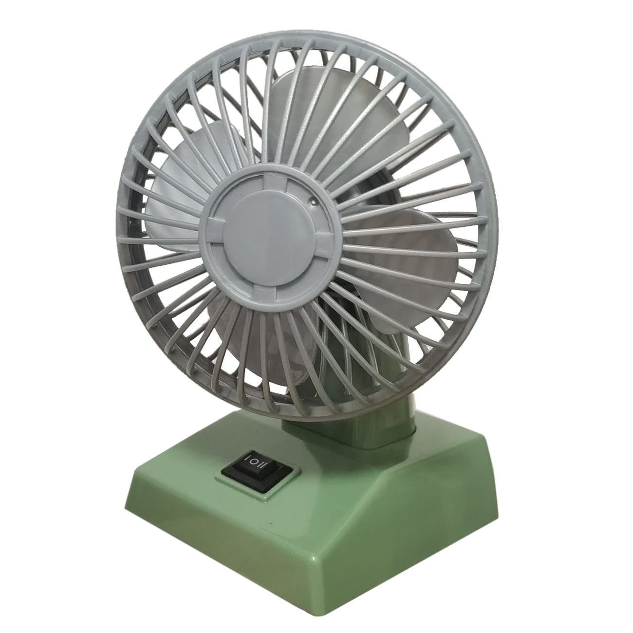 Vintage Mini Oscillating Fan – Battery & USB Powered Retro Desk Fan ...