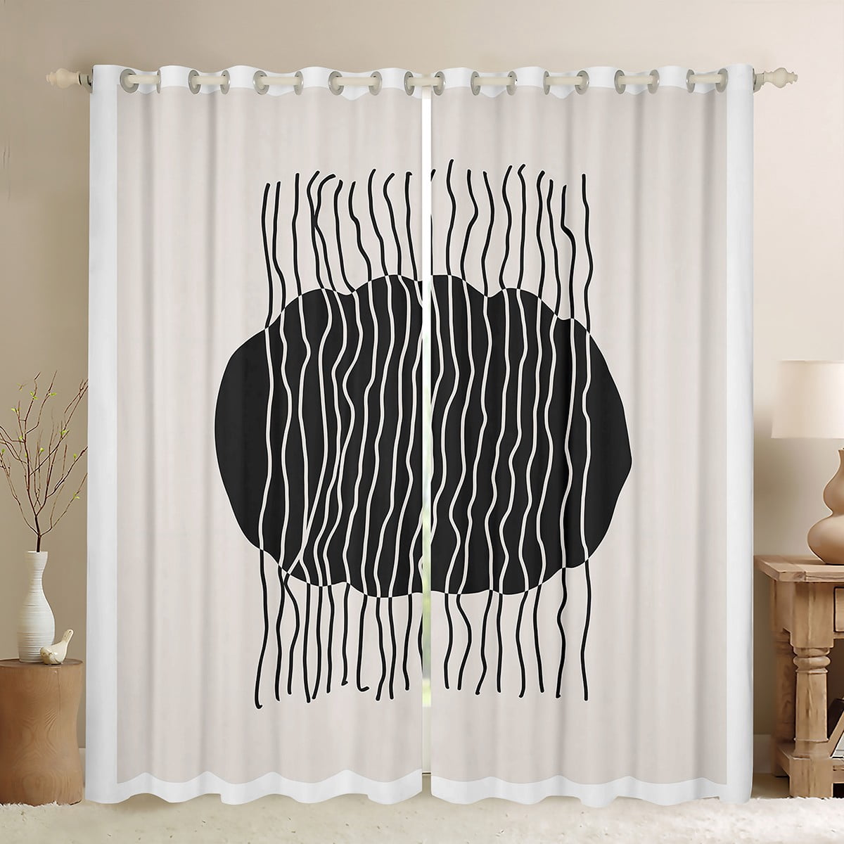 Vintage Minimalism Curtains & Drapes Mid Century Blackout Curtains ...