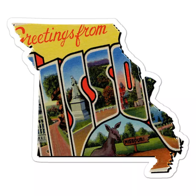 Vintage Missouri Map Sticker Indoor Outdoor Phone Decal Water Bottle ...