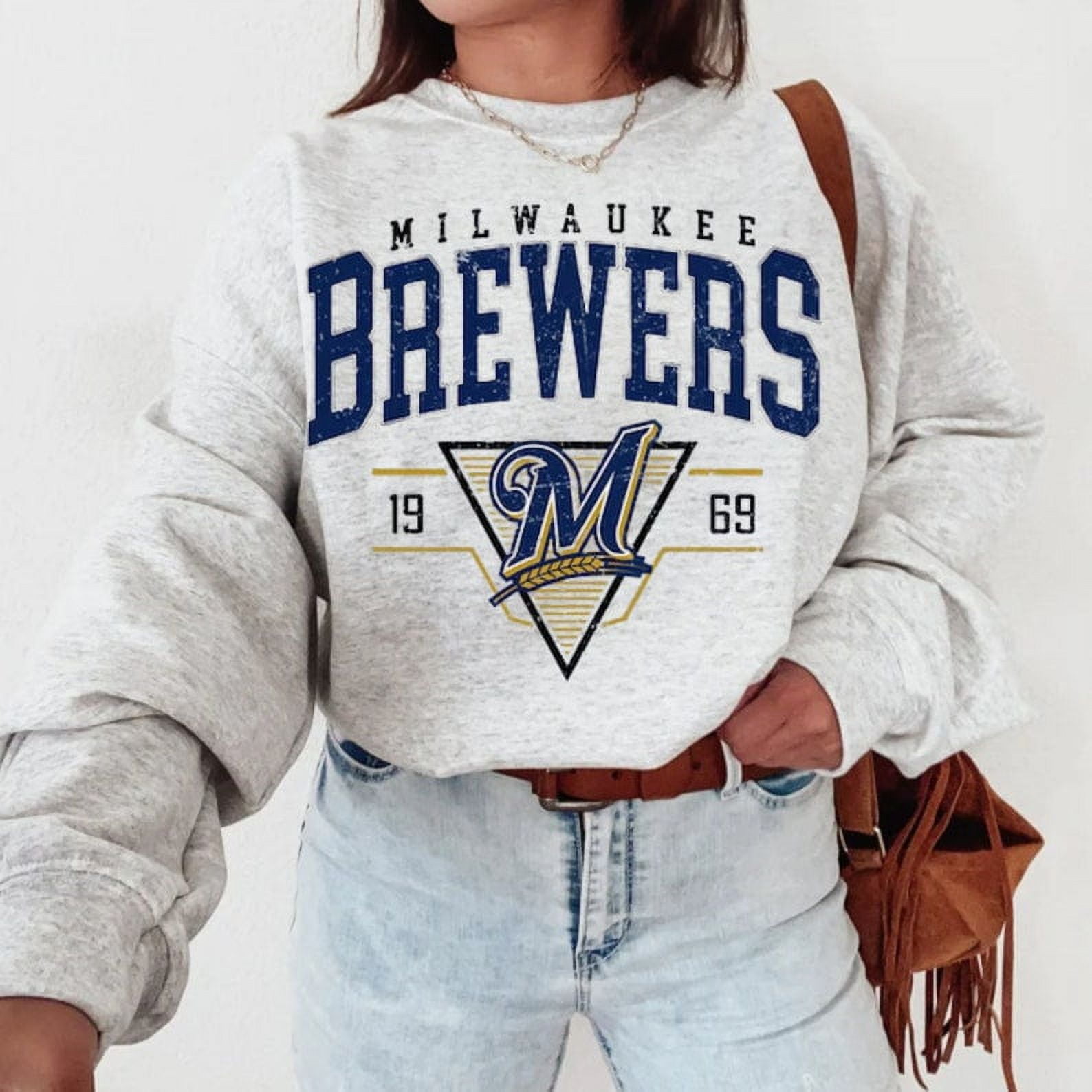 Vintage Mlb 90s Milwaukee Sweatshirt, Brewers shirt, Baseball Unisex - Walmart.com
