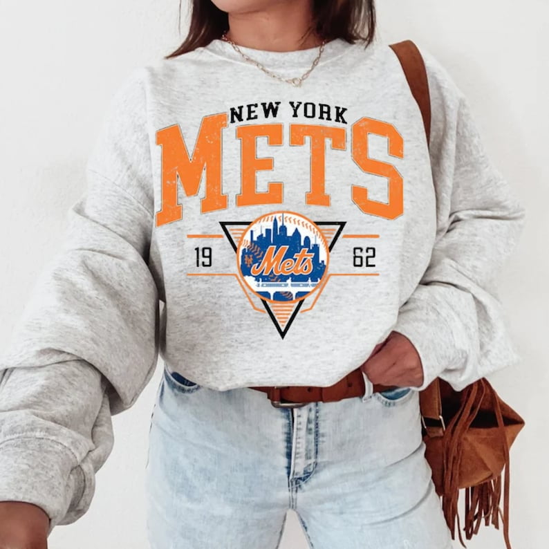 Vintage Mlb 90s New York Sweatshirt, Baseball Fan Sweater, Mets Sweater ...