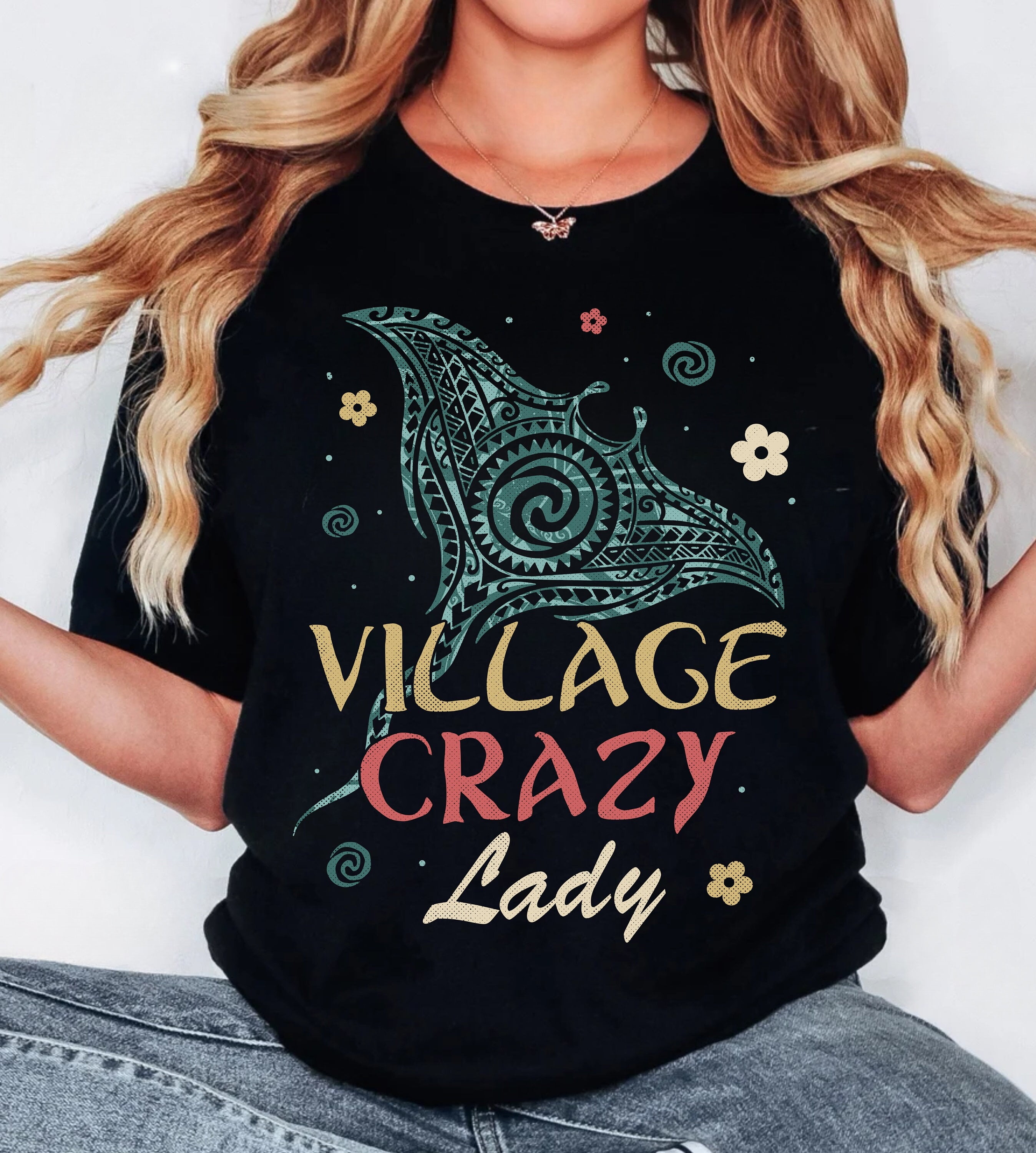 Vintage Moana Village Crazy Lady Shirt, Manta Ray Grandma Tala Disney T ...