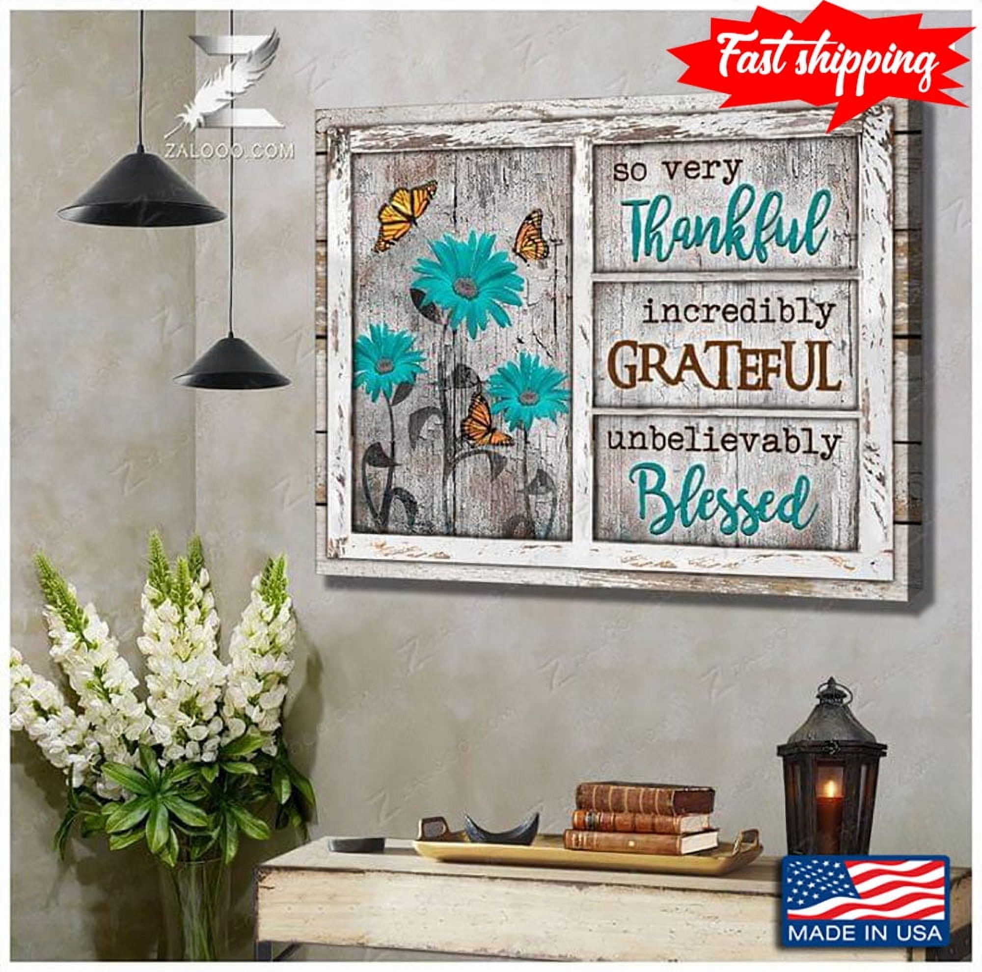 Vintage Monarch Butterflies & Flowers So Very Thankful Incredibly ...