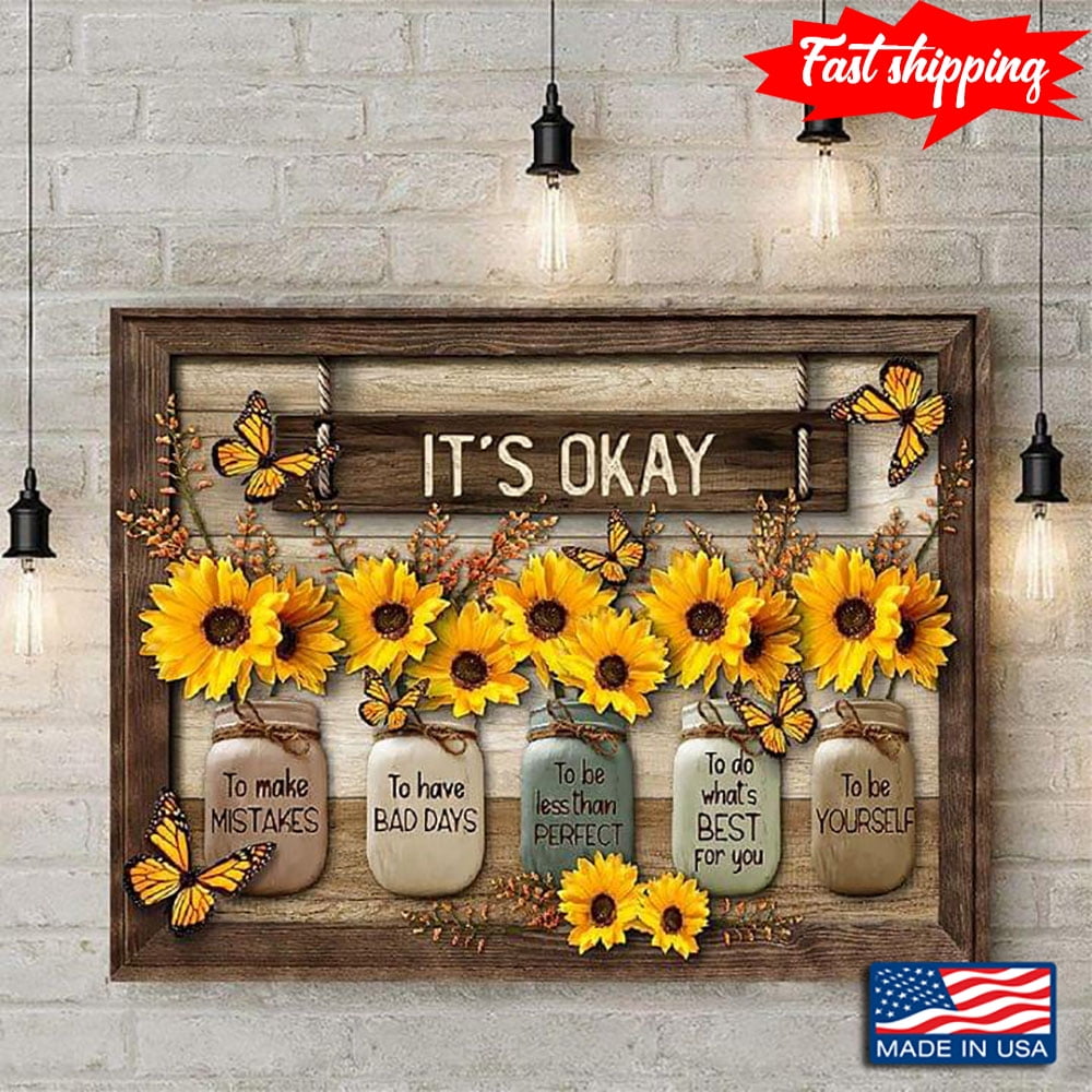 Vintage Monarch Butterflies & Sunflowers In Jars It’s Okay To Make ...