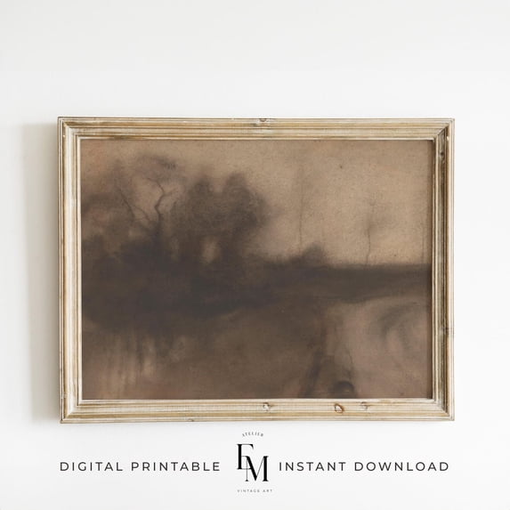 Vintage Moody Landscape Moody Vintage Moody Wall Decor Autumn Print ...