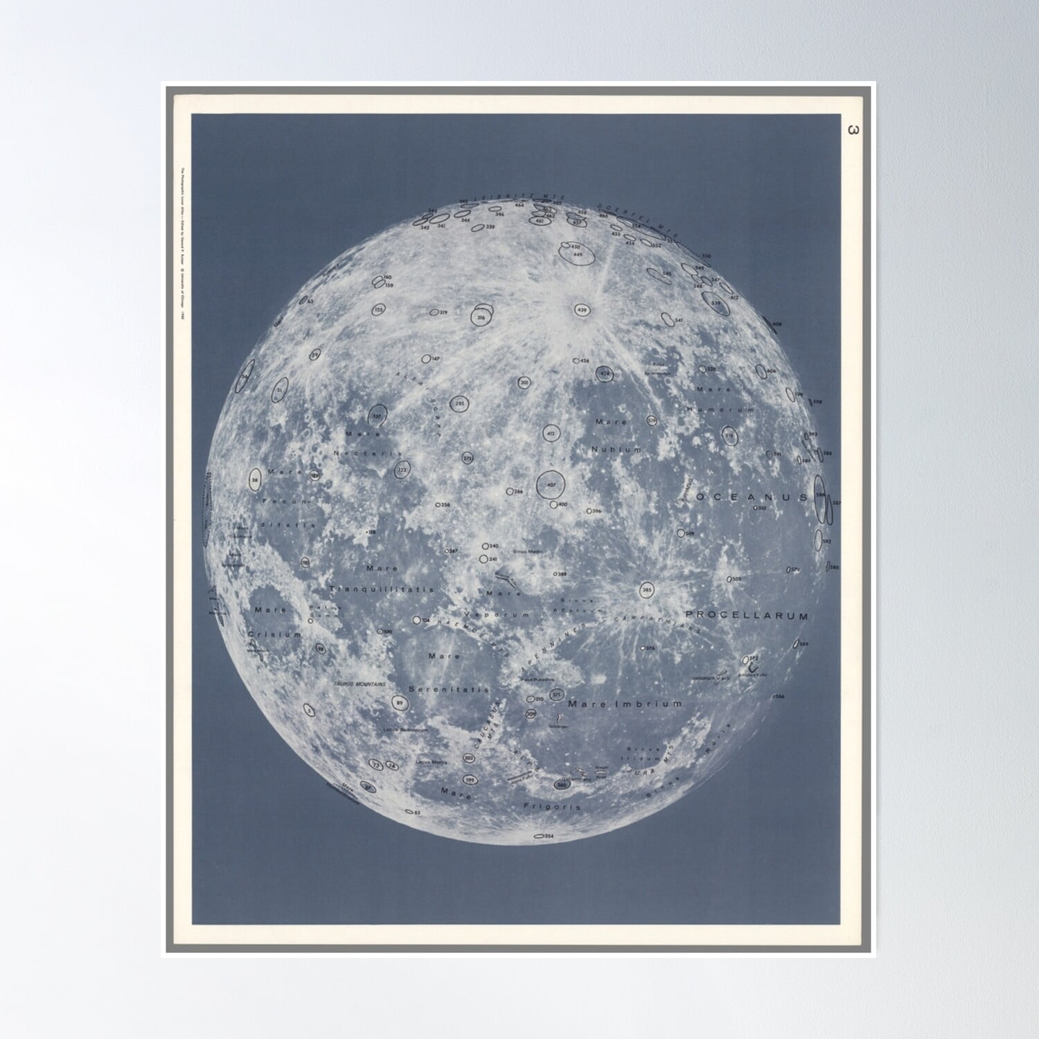 Vintage Moon Labeled Diagram Poster Wall Art, Modern Wall Decor, 8x12 ...