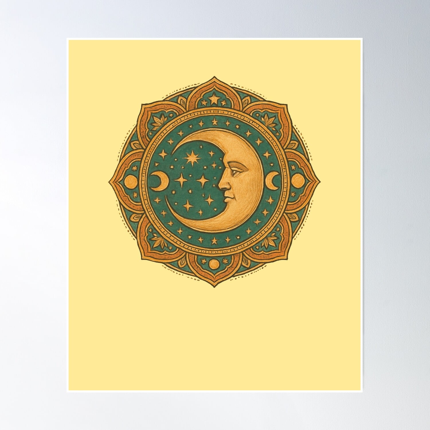 Vintage Moon Poster Wall Art, Modern Wall Decor, 16x24 UNFRAMED ...