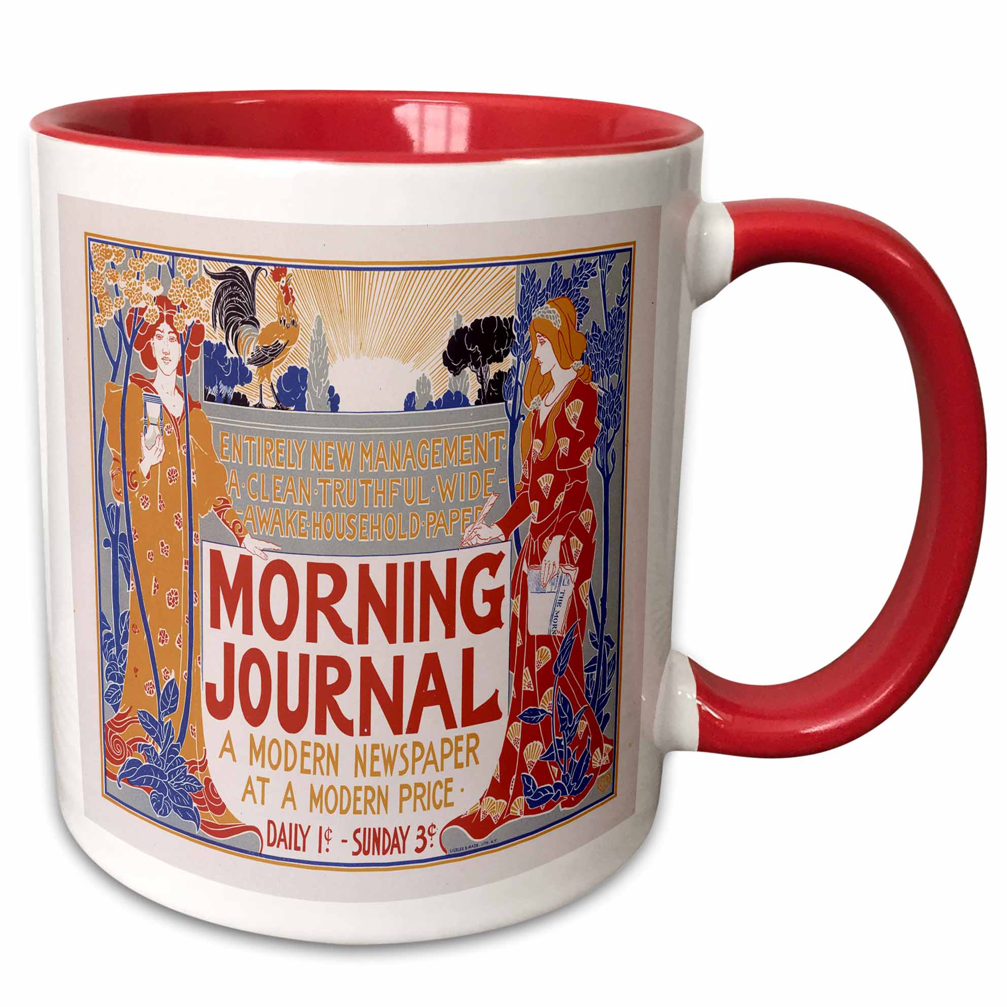 Vintage Morning Journal A Modern Newspaper Advertising Poster 15oz Two ...