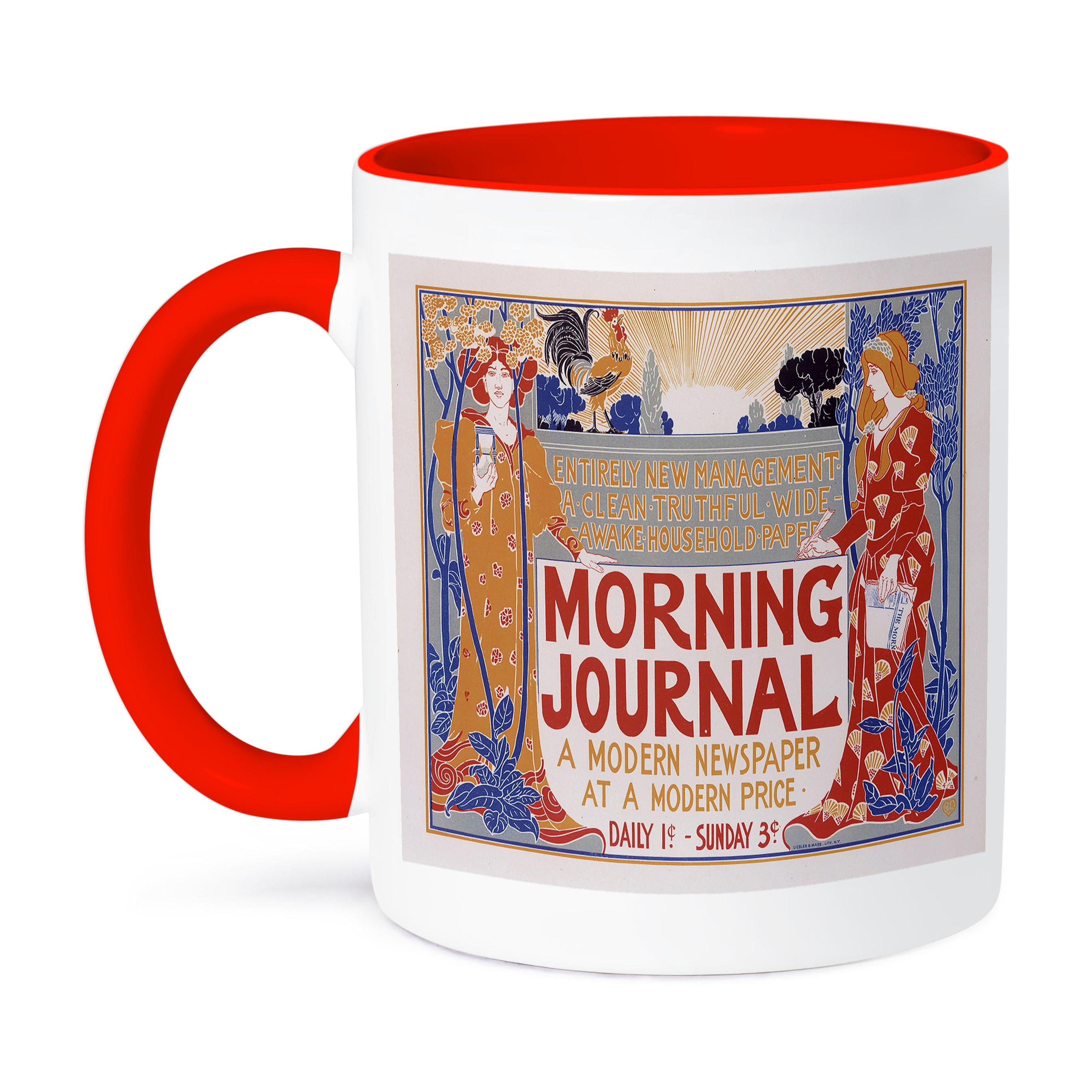 3dRose, Vintage Morning Journal A Modern Newspaper Advertising Poster ...