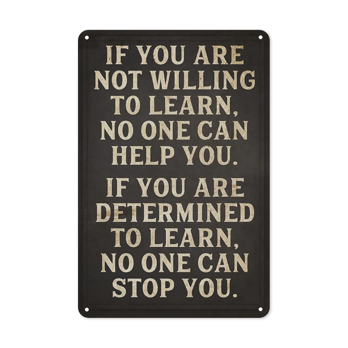 Vintage Motivational Wall Art Office Metal Decor Office Signs Motivational Poster Tin Sign Funny ...