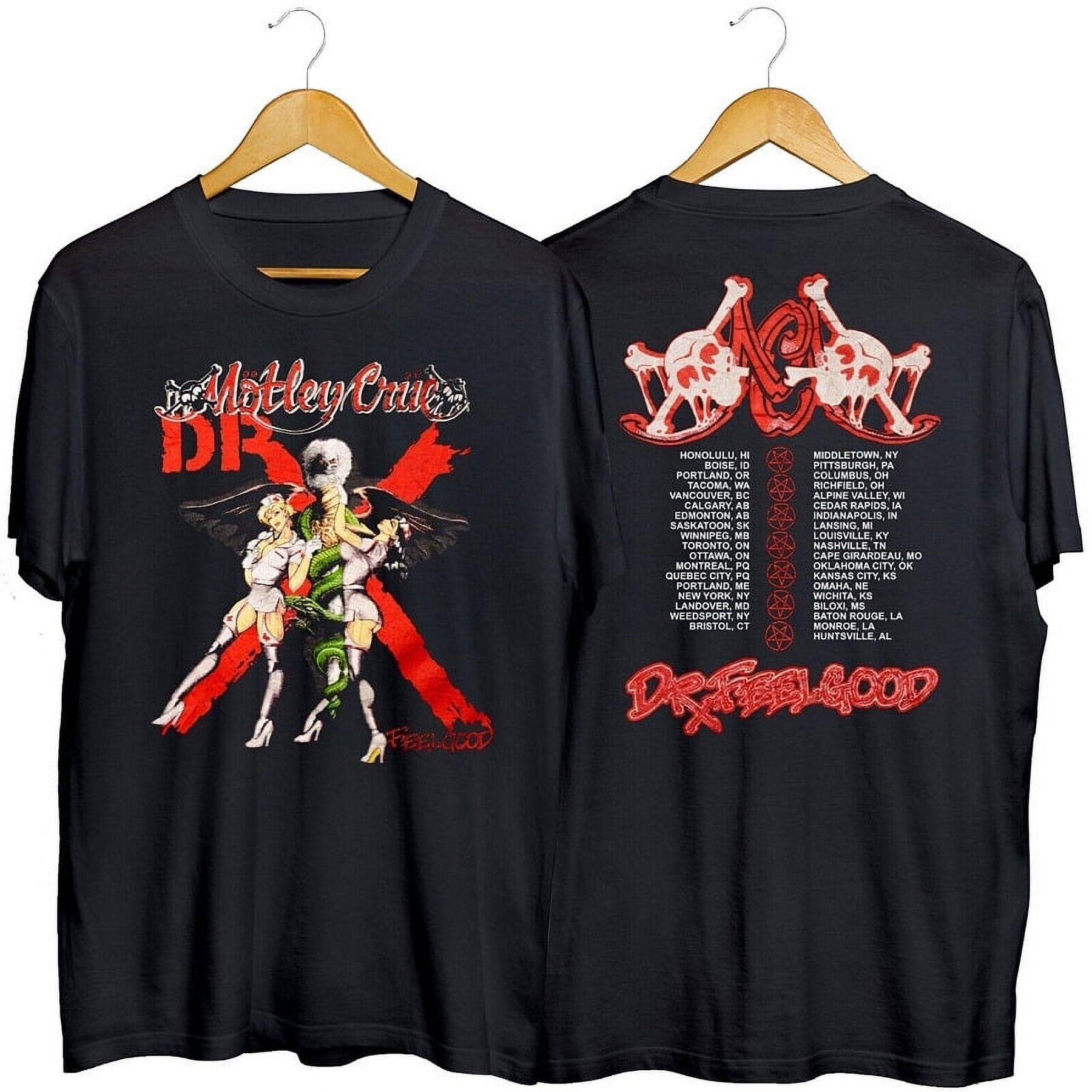 Vintage Motley Crue Dr Feelgood 1989-90 Tour Concert Metal Band Music T-Shirt - Walmart.com