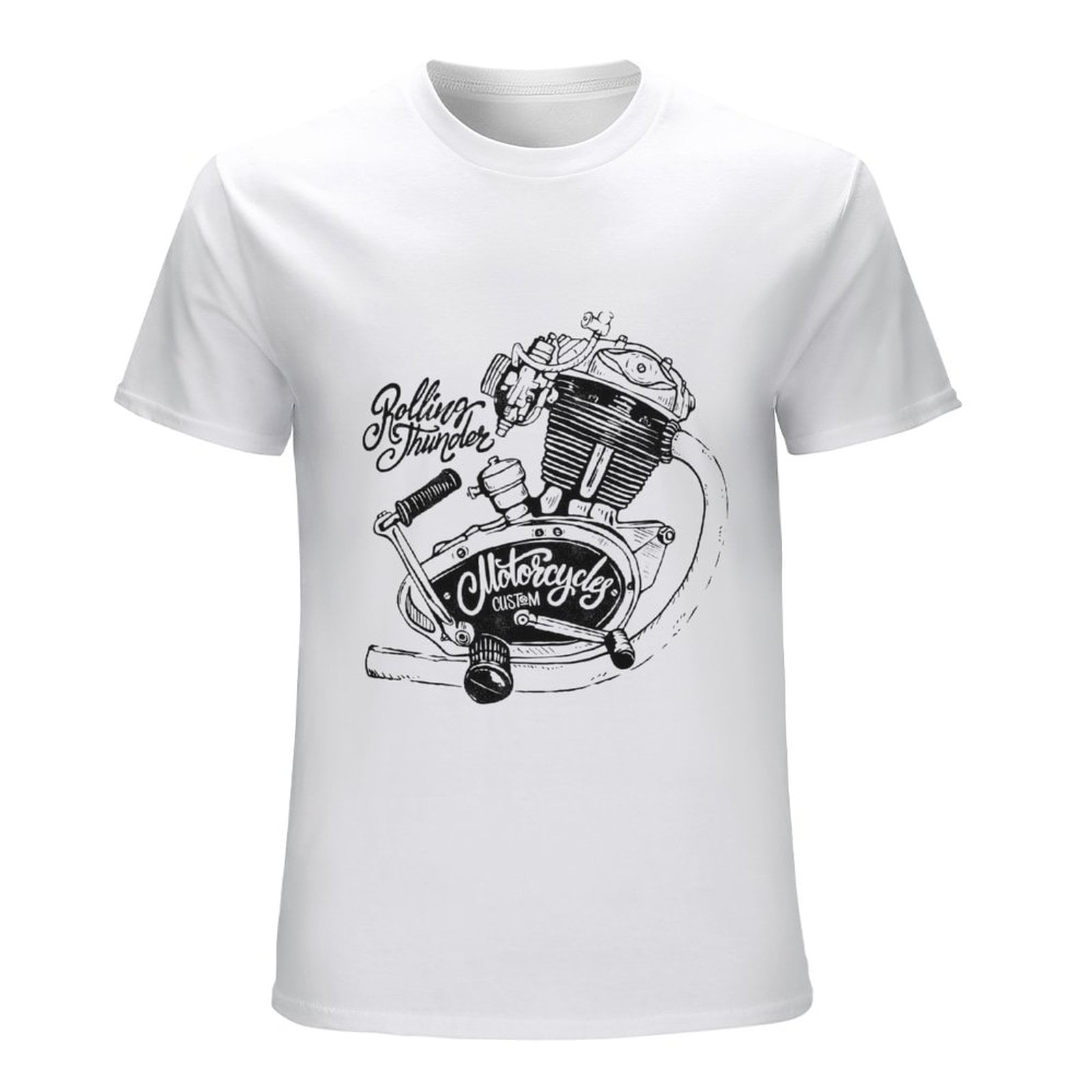 Vintage Motorcycle Engine hand-drawn Men's Retro Tee Retro Biker ...
