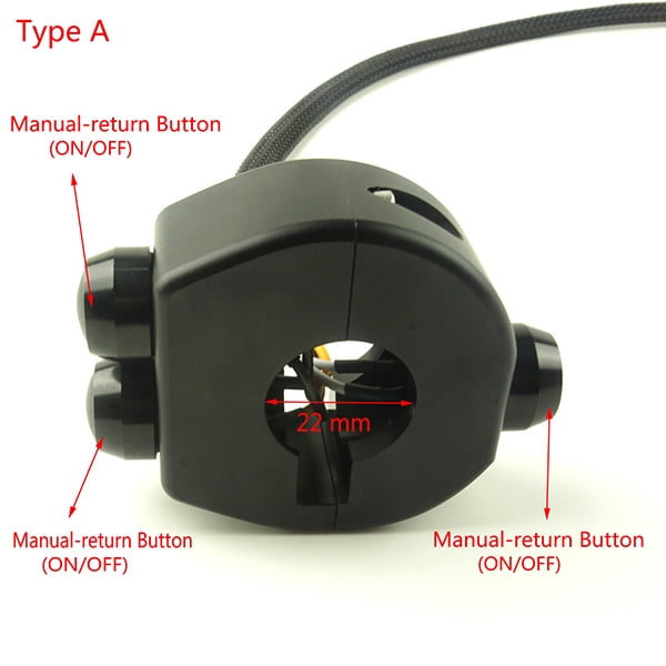 Vintage Motorcycle Handlebar Mount Switch CNC Handlebar Control Button ...