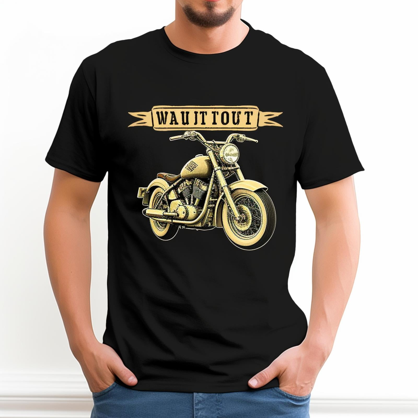 Vintage Motorcycle Vintage T-shirt Mens Cotton Classic Crewneck Short ...