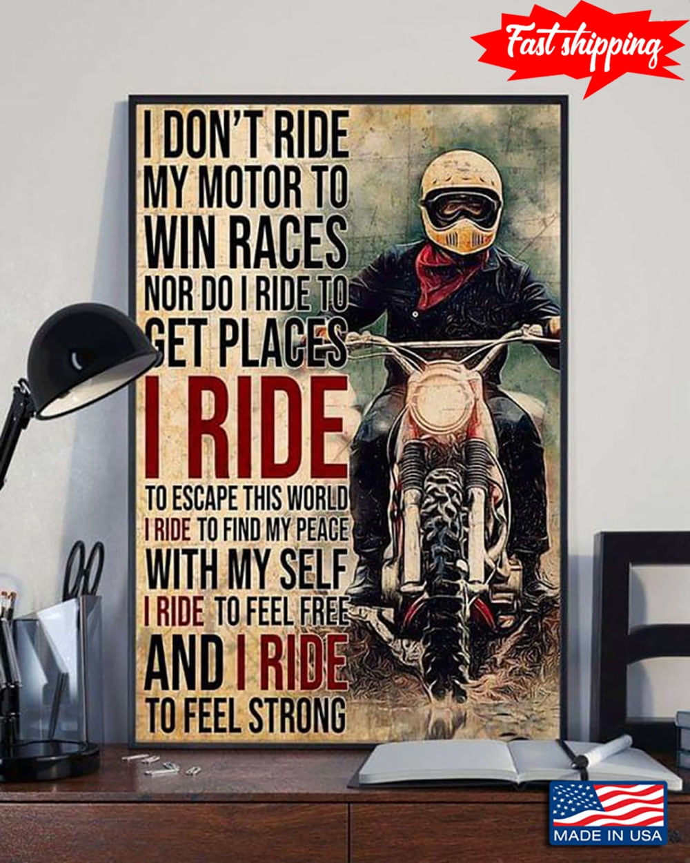 Vintage Motorcyclist I Don’t Ride My Motor To Win Races Nor Do I Ride ...