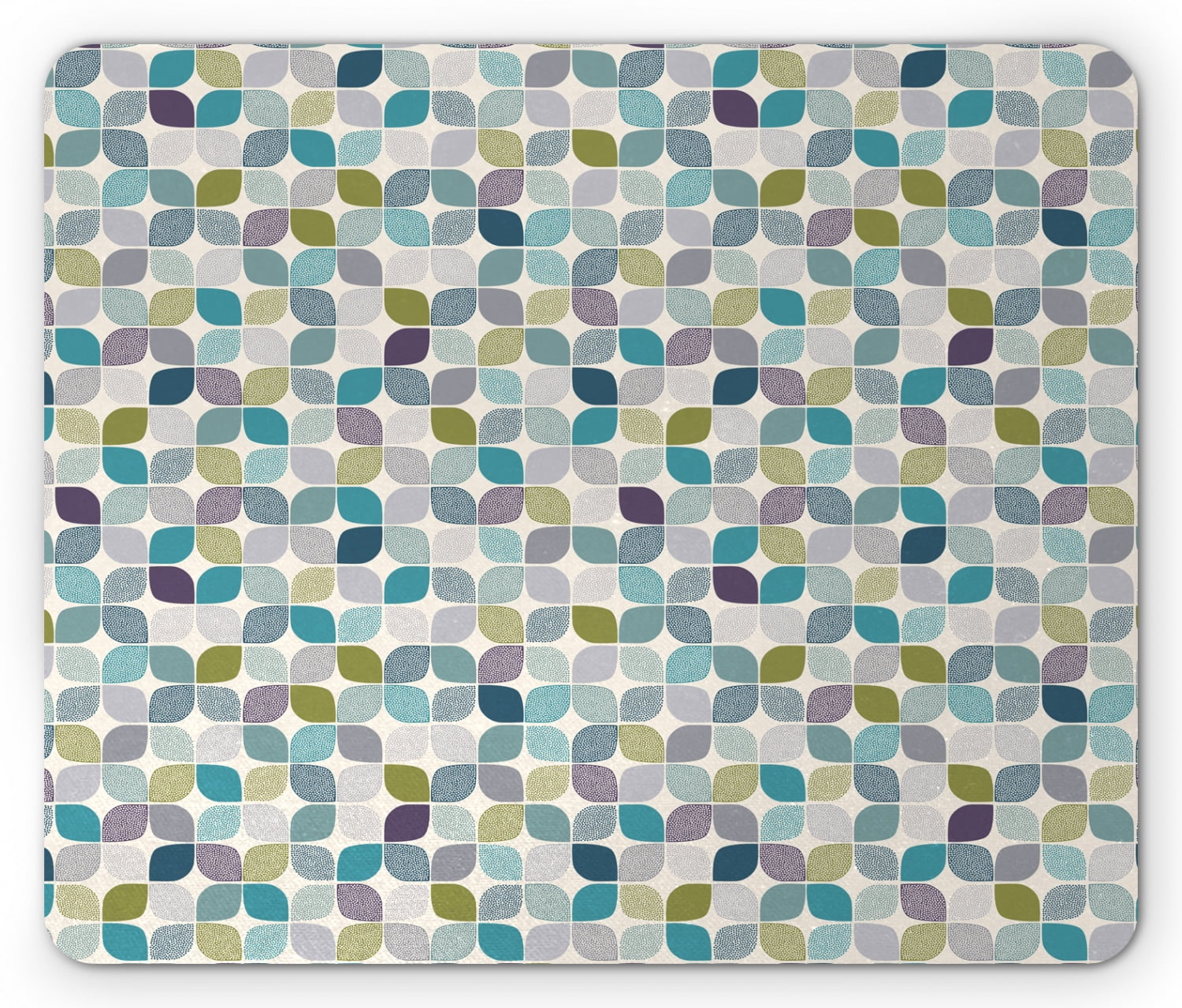 Vintage Mouse Pad, Geometric Retro Style Abstract Forms in Pastel Tones ...