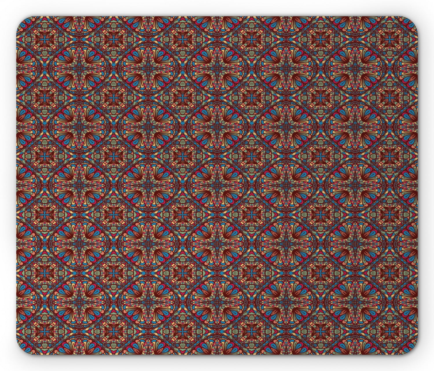 Vintage Mouse Pad, Oriental Turkish Carpet Design Like Image with Vivid ...