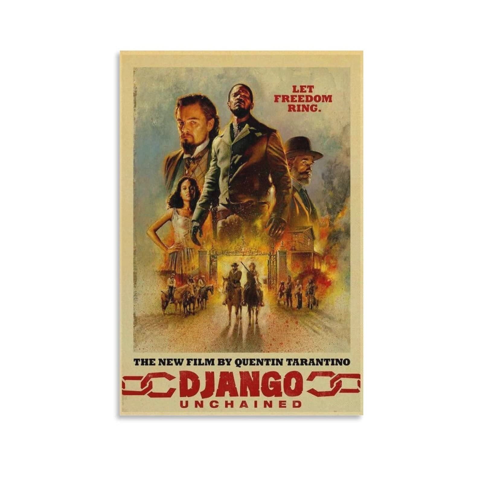 Vintage Movie Poster Django Unchained (10) Artworks Canvas Poster Room ...