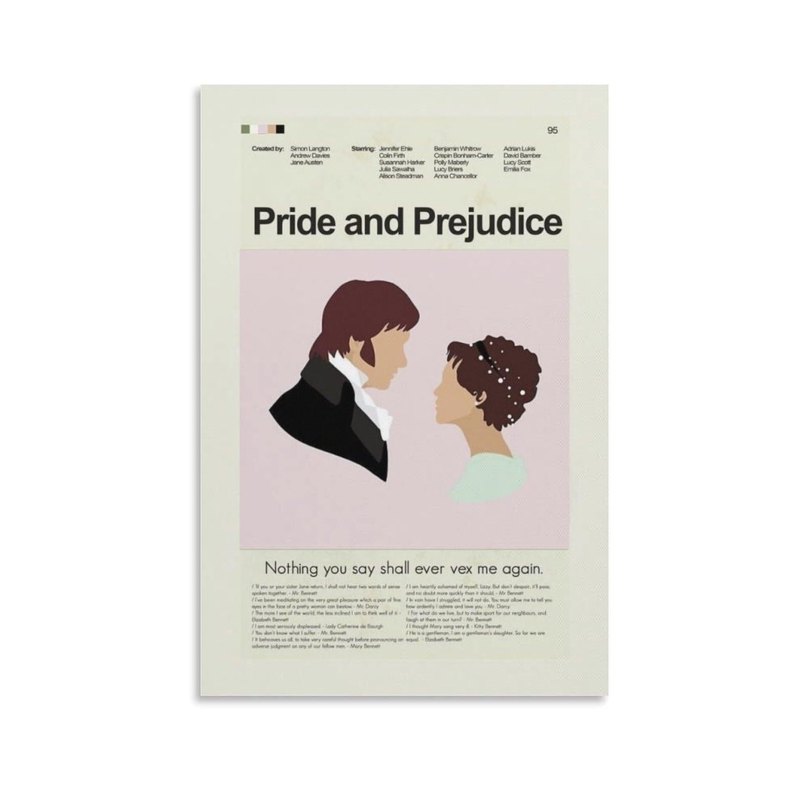 Vintage Movie Pride And Prejudice Poster 24 Posters Wall Art Painting ...