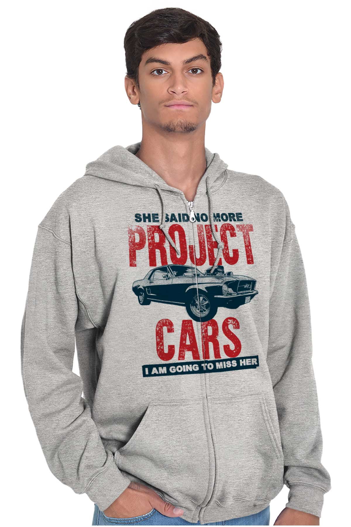Vintage Muscle Car Mechanic Husband Zip Hoodie Sweatshirt Men Brisco ...