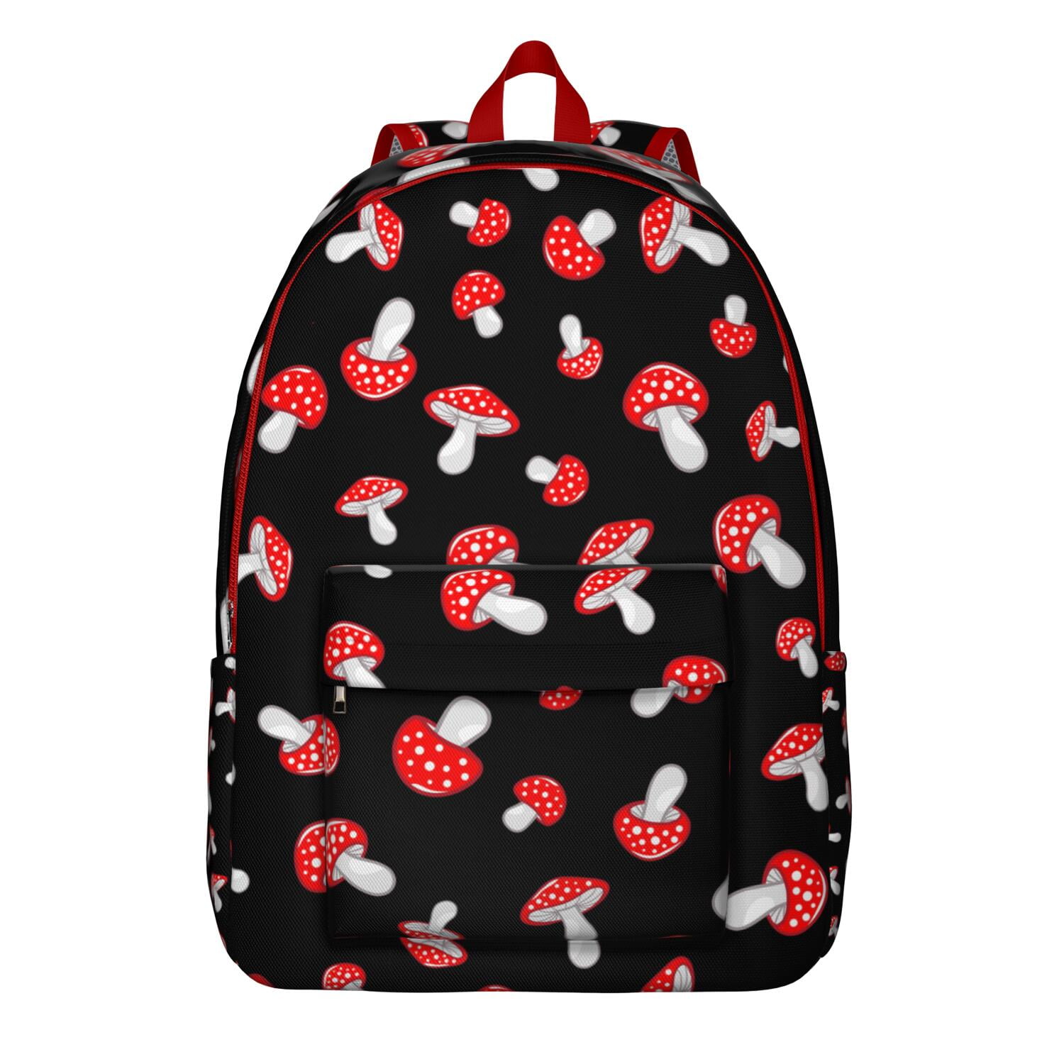 Vintage Mushroom Backpack, Lightweight School Bag with Magical Forest ...