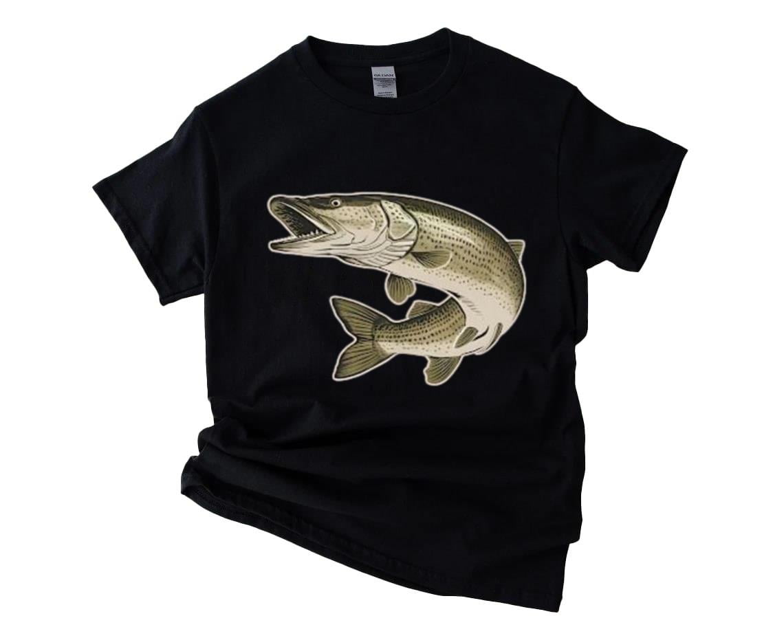 Vintage Musky Fishing Graphic Old School Angler T-Shirt , Hoodie ...