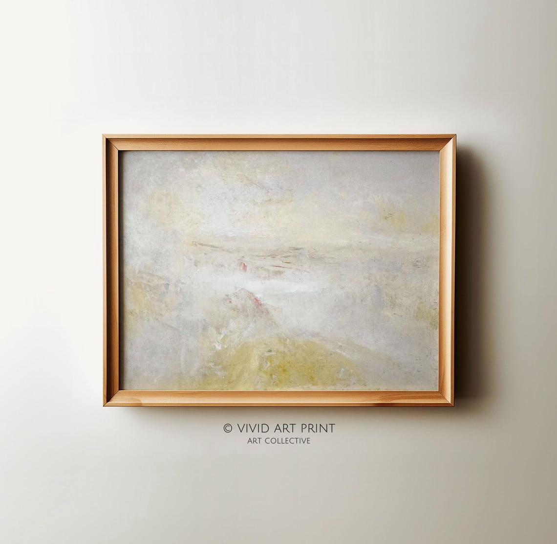 Vintage Muted Abstract Landscape Art, Muted Romantic Home Decor Wall ...