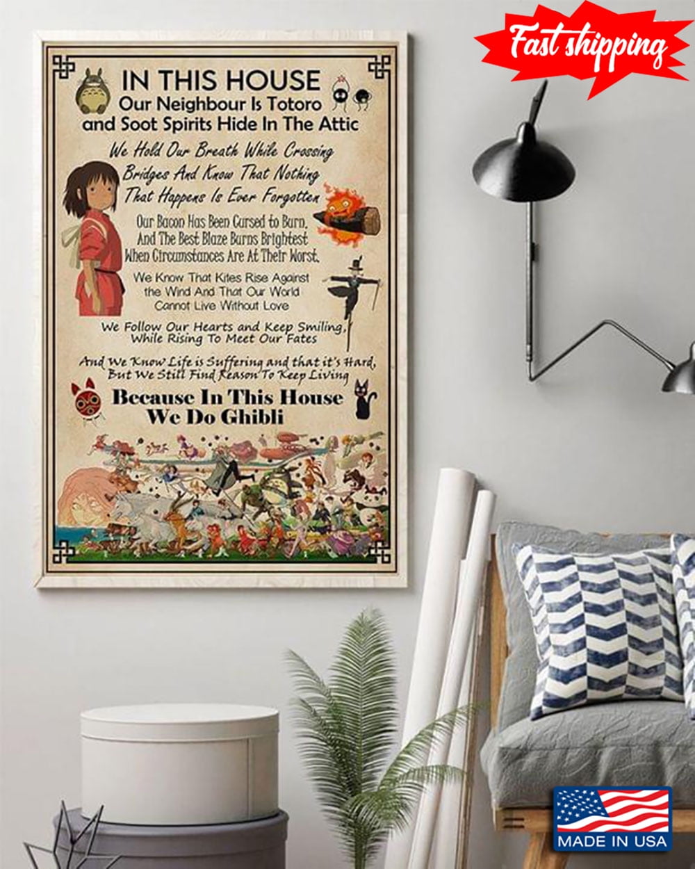 Vintage My Neighbor Totoro In This House Our Neighbor Is Totoro And ...