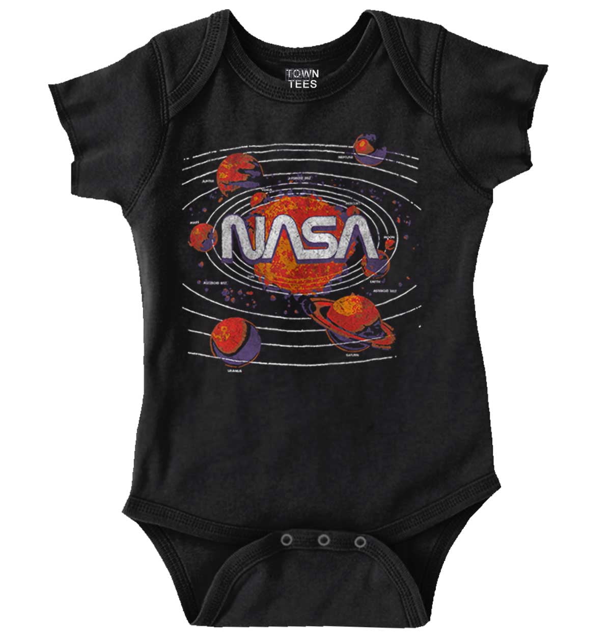 Vintage NASA Space Solar System Romper Boys or Girls Infant Baby Brisco ...