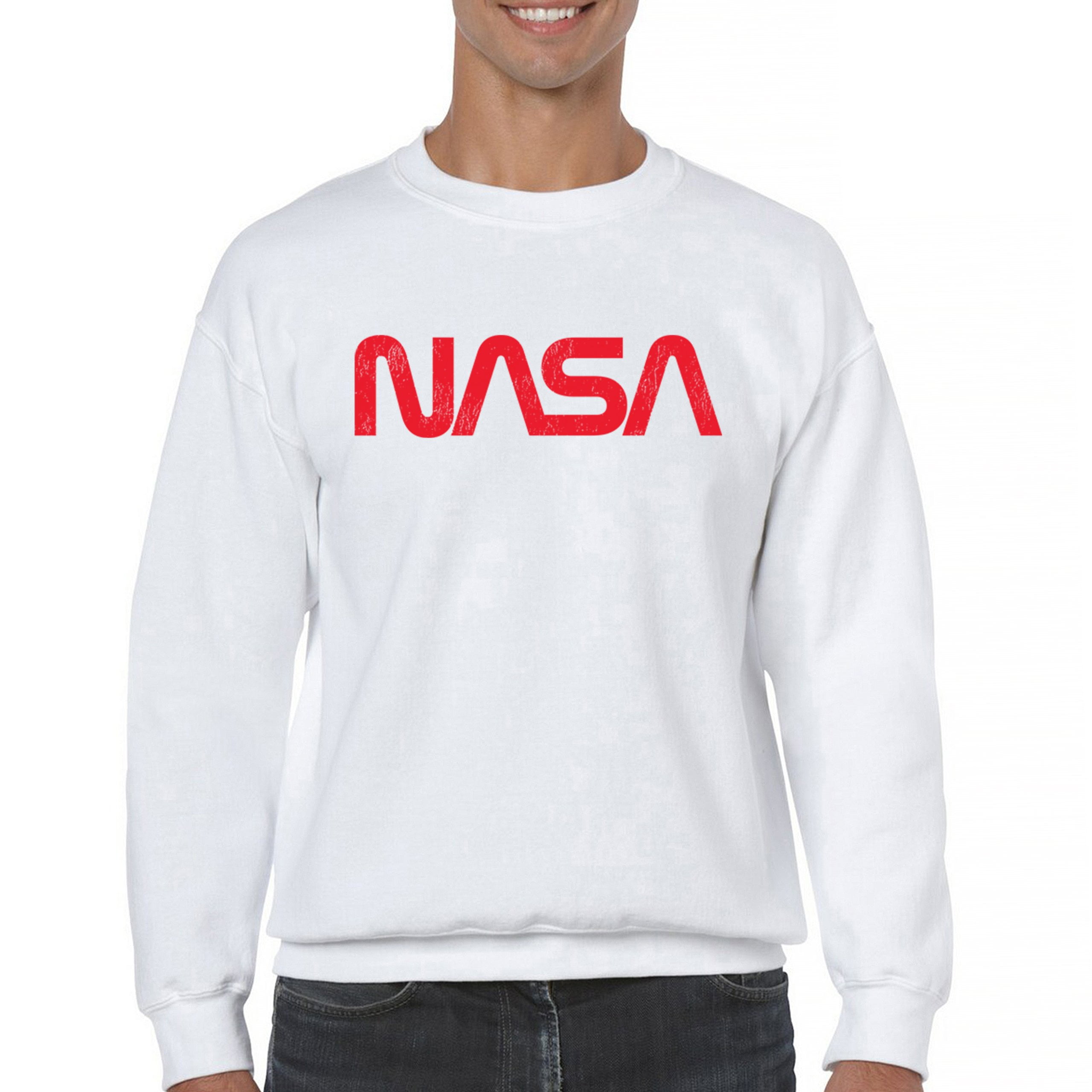 Vintage NASA Worm Logo Crewneck Sweatshirt Astronaut Space Exploration ...