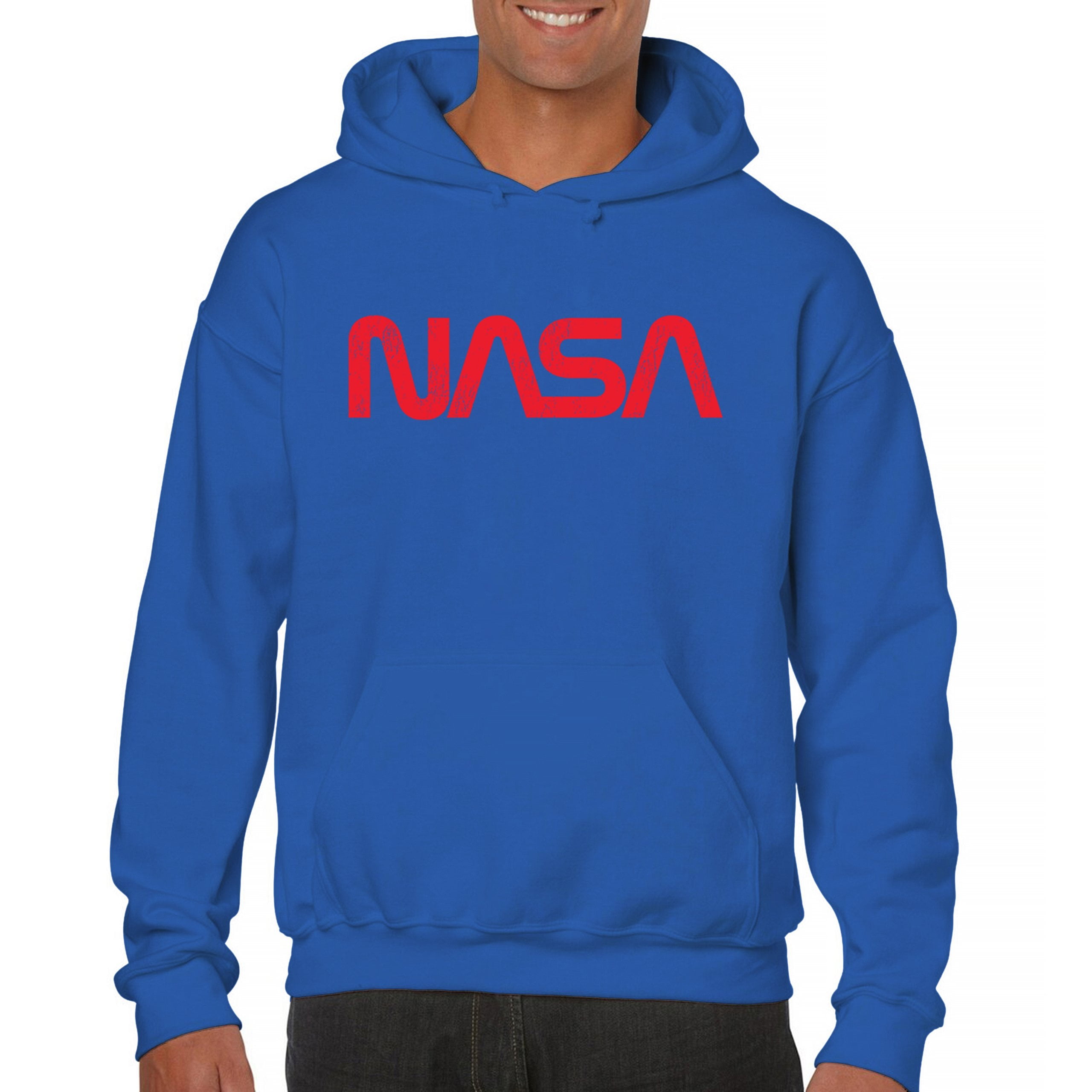 Vintage NASA Worm Logo Unisex Hoodie Astronaut Space Exploration Emblem ...