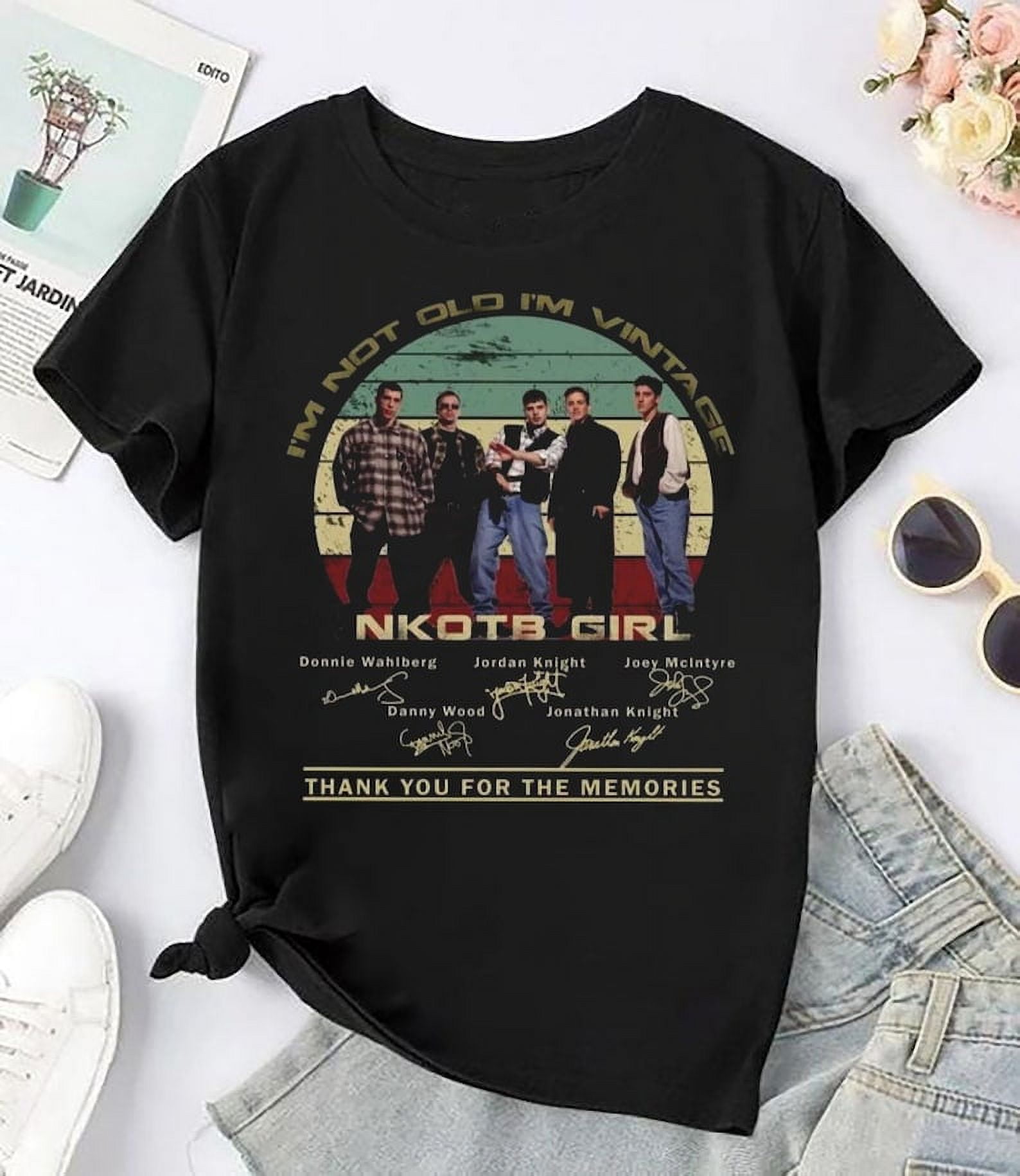 Vintage NKOTB Band Signature T-Shirt, New Kids on the Block Tour 2024 ...