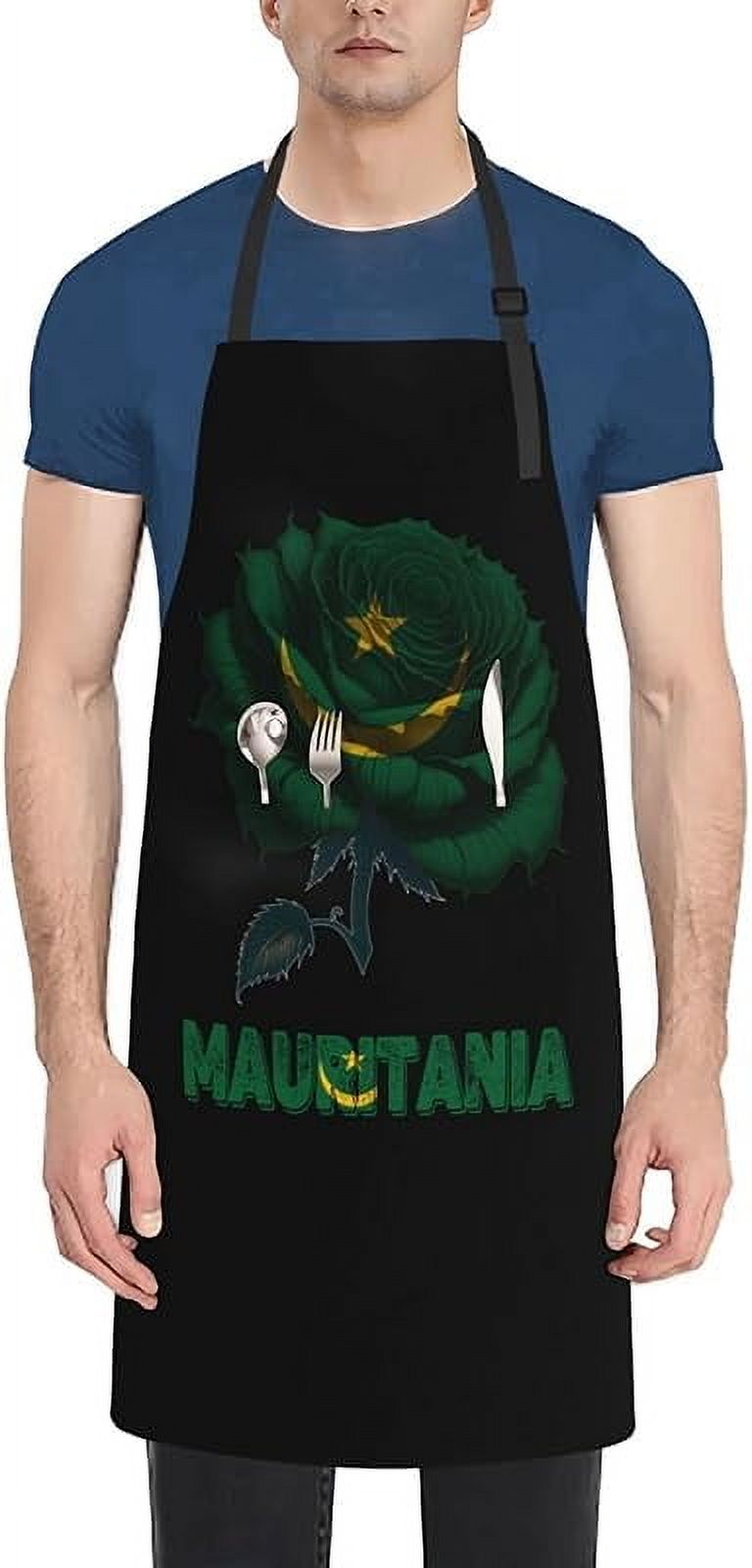 Vintage Namibia Namibian Flag Rose Flower Apron with Pockets for Chef ...