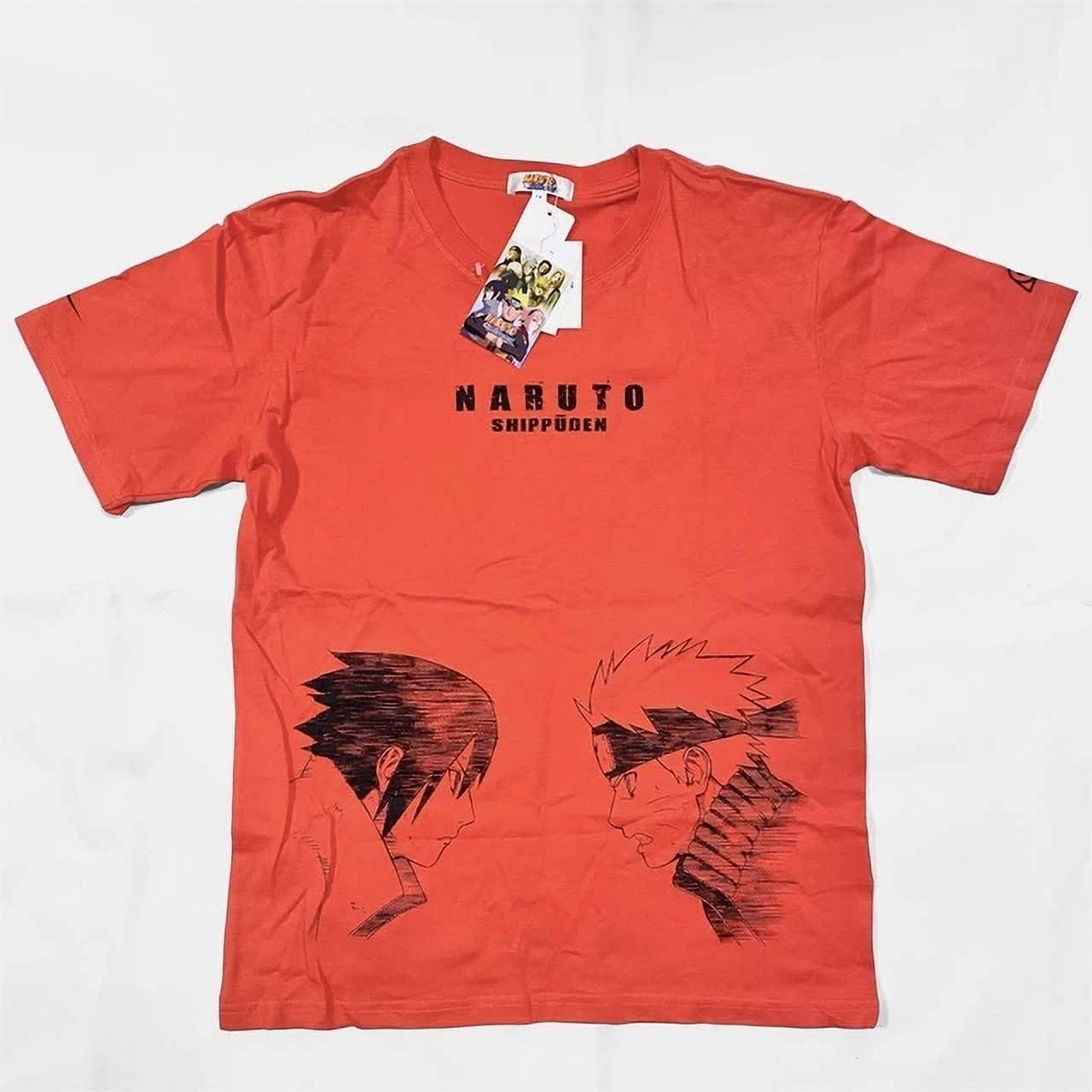 Vintage Naruto T-Shirt Uzumaki Sasuke Short Sleeve M Cat Taku Character ...