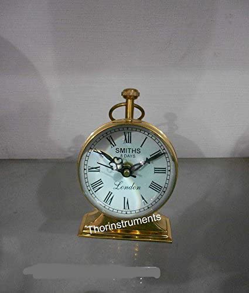 Vintage Nautical Roman Counter Table Top Full Brass Clock A Home Decor ...