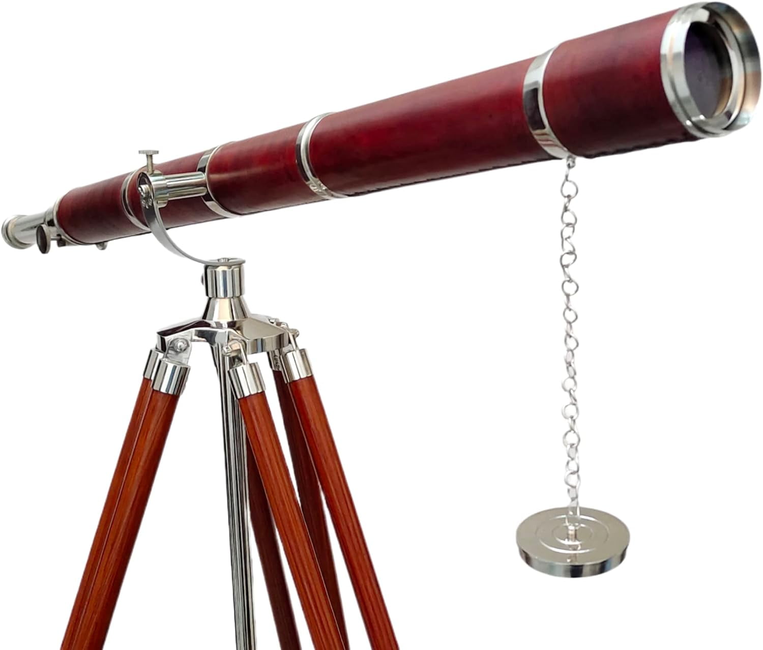 Vintage Nautical Royal Brass Nickel Chrome Finish Telescope Orange ...