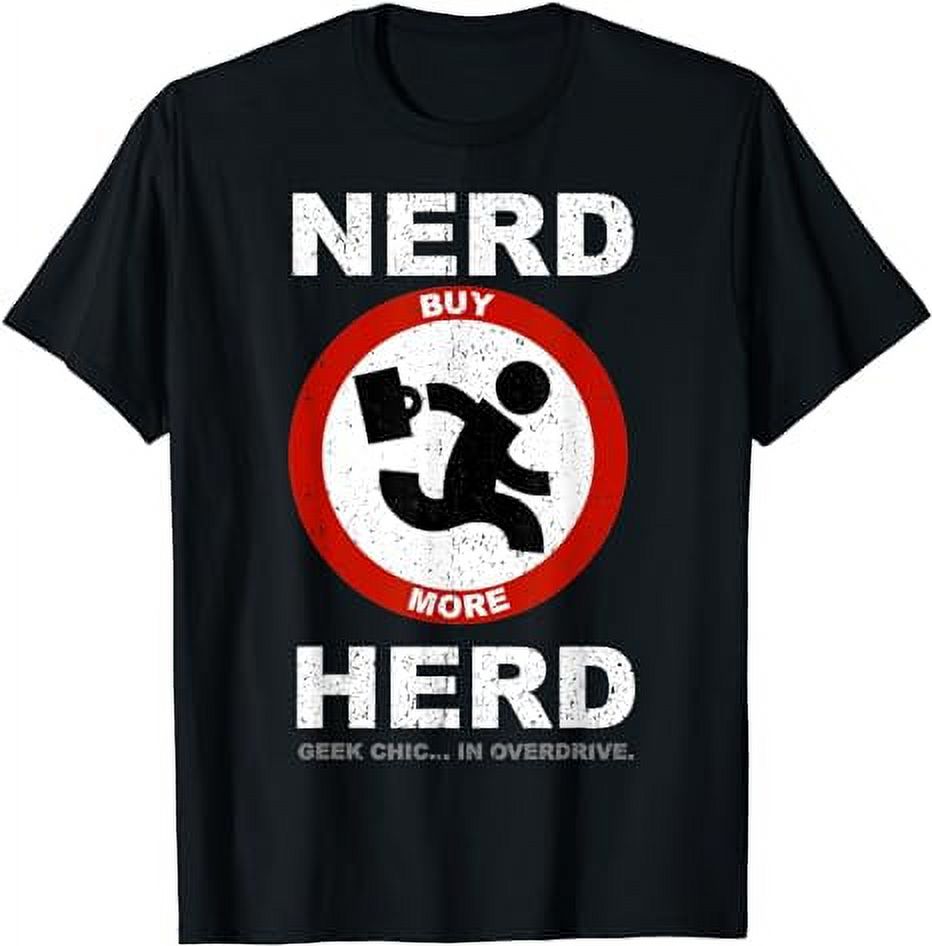 Vintage Nerd Herd Geek Chic In Overdrive T-Shirt - Walmart.com