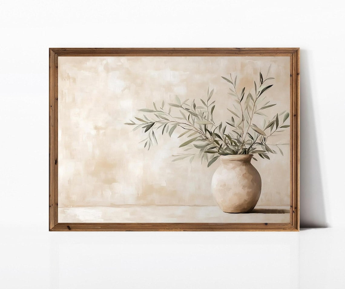 Vintage Neutral Still Life Minimalistic Wall Decor Modern Farmhouse ...
