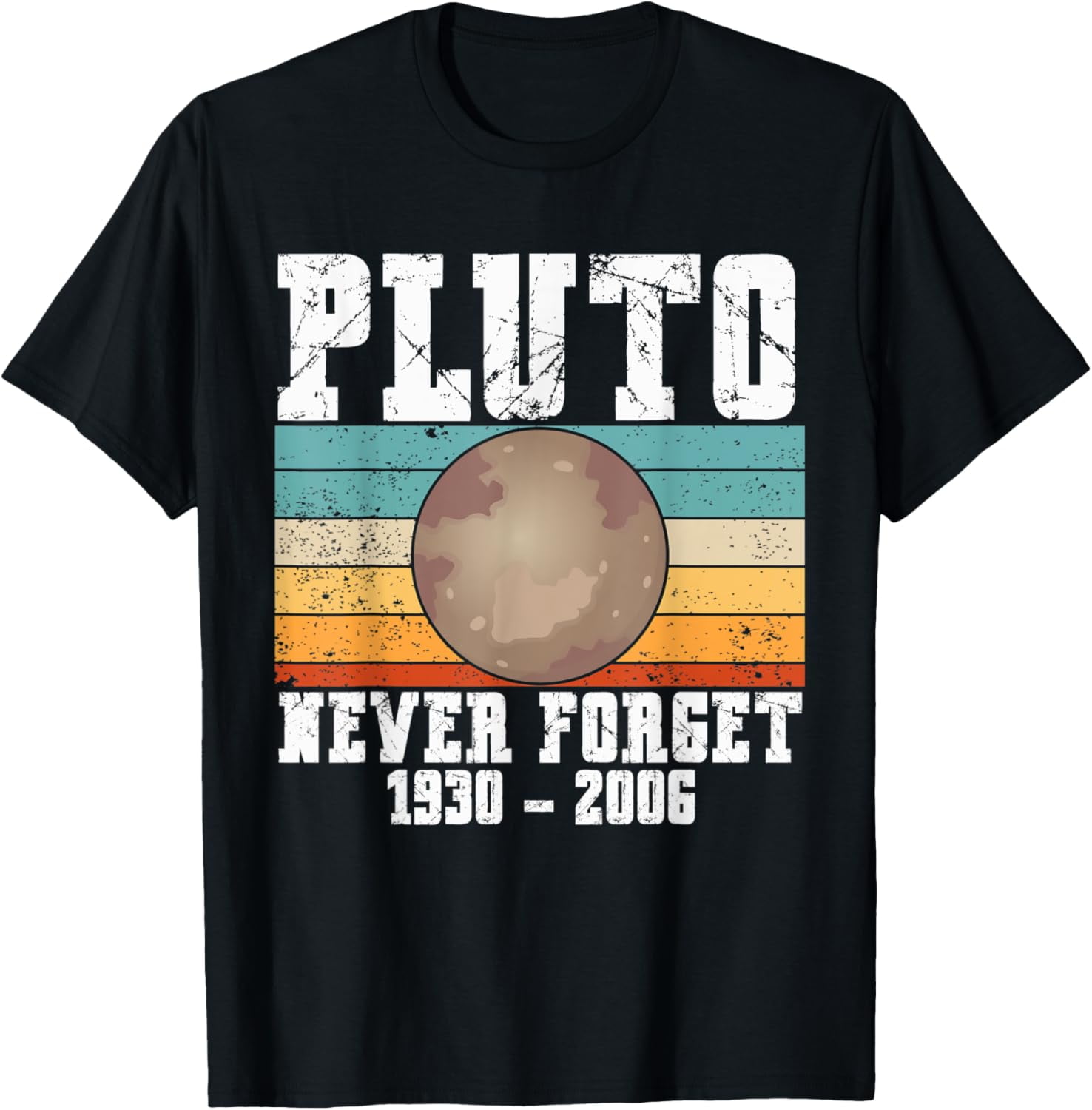 Vintage Never Forget Pluto Retro Style Space Science T-Shirt - Walmart.com
