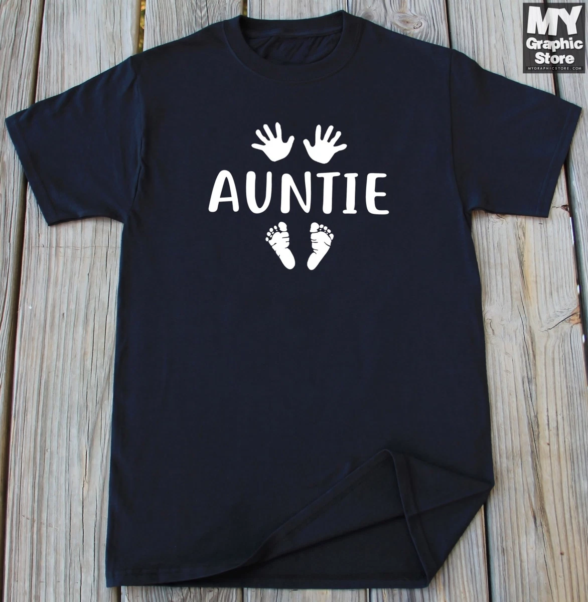Vintage New Auntie T-Shirt Pregnancy Announcement Baby Surprise ...