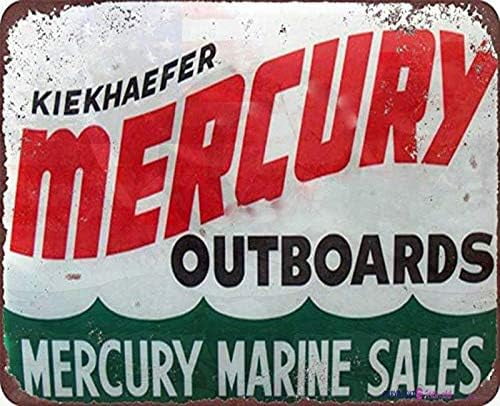 Vintage New Metal Tin Sign Mercury Outboard Motors Marine Sales ...